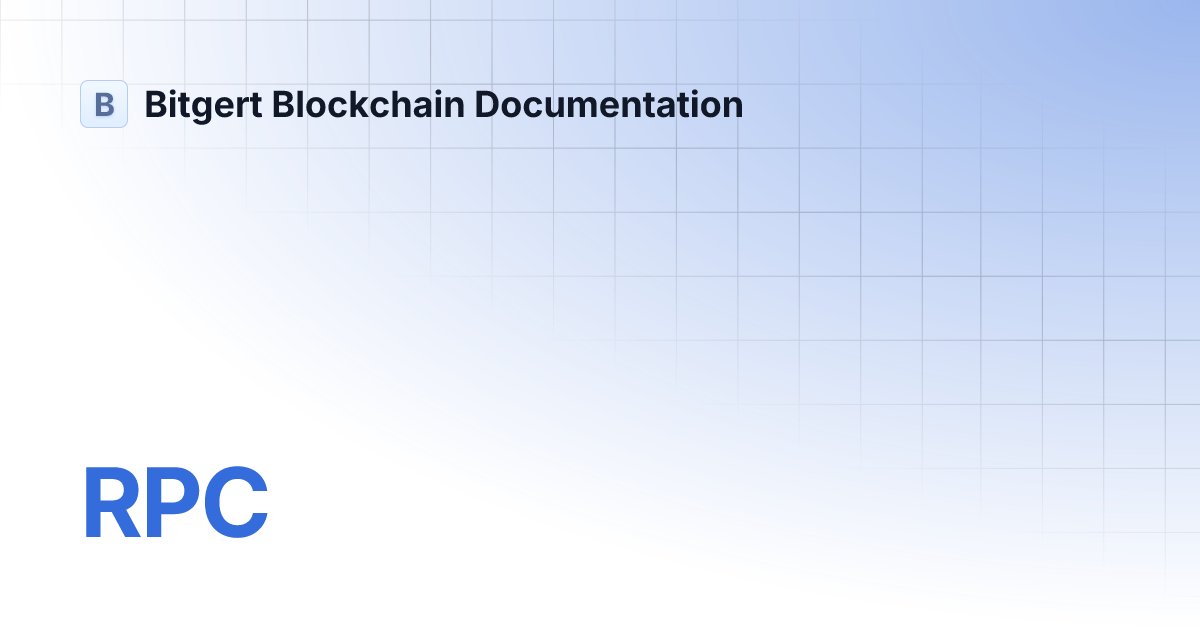 RPC | Bitgert Blockchain Documentation